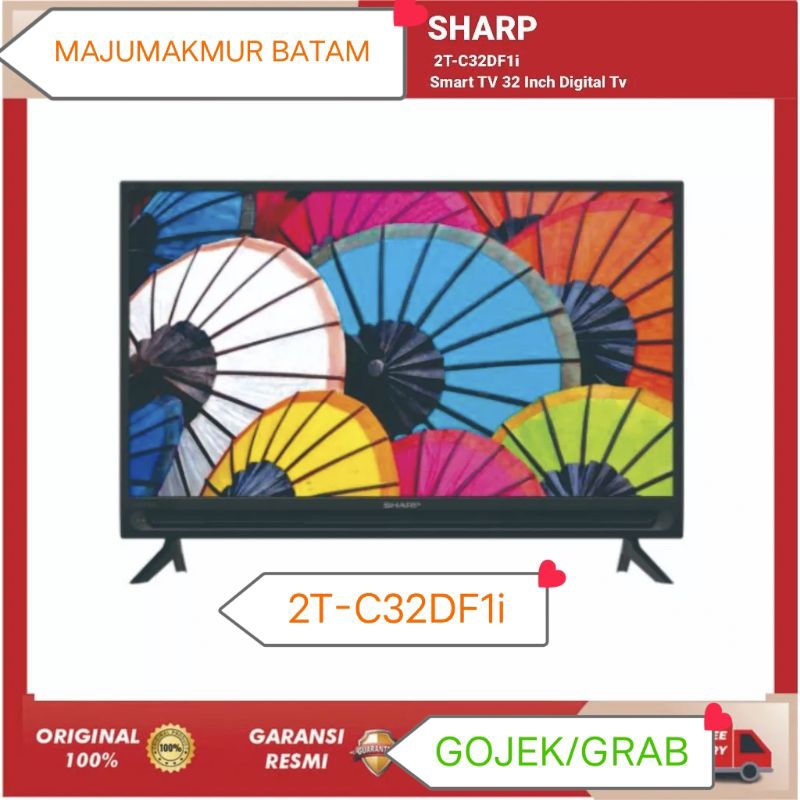 Jual TV LED SHARP 32 INCH 2T-C32DF1I EASY SMART TV GARANSI RESMI | Shopee Indonesia