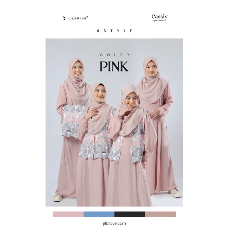 Jual Cassiy Dress By Jilbrave Official Shop 3 IN 1 Look Gamis Set Outer ...