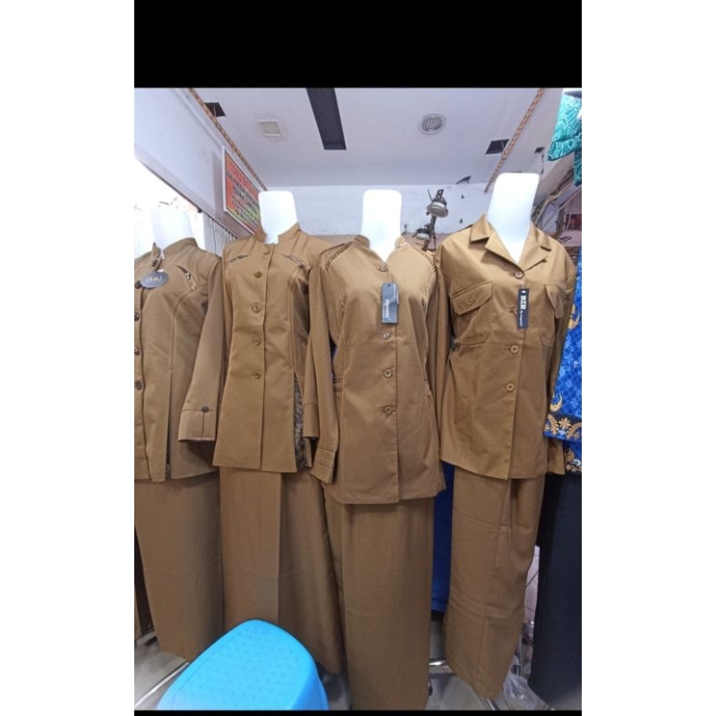 Jual Baju kuning khaki ASN/seragam PDH kuning ASN/Baju kuning PDH PNS P3K/Baju dinas kuning ...