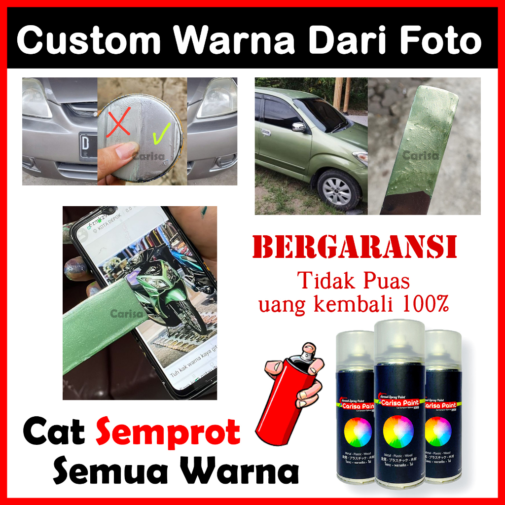 Jual BISA CUSTOM CAT DARI FOTO - Cat Semprot Mobil Custom Cat Spray ...