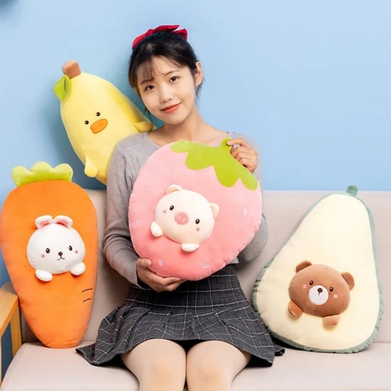 Jual Bantal sofa lucu karakter buah dan hewan | Shopee Indonesia