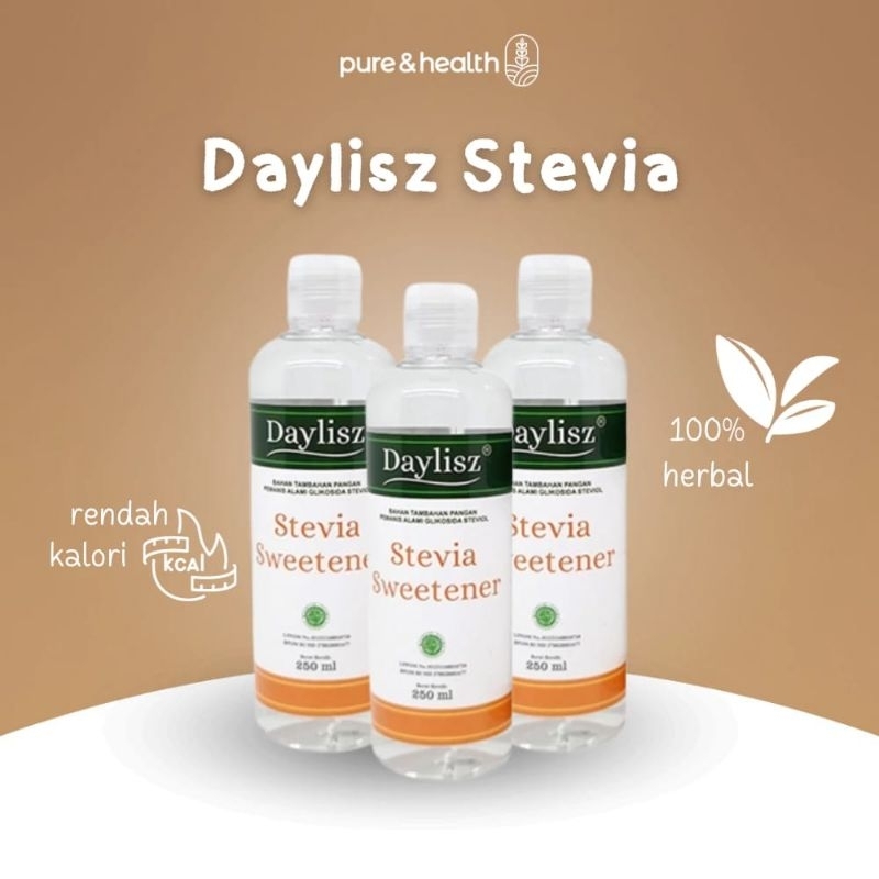 Jual Gula Cair Daylisz Stevia Sweetener Pemanis Alami 250ml | Shopee ...