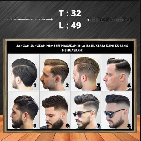 Jual POSTER BARBERSHOP POSTER PANGKAS RAMBUT POSTER SALON PAKET 5 ...