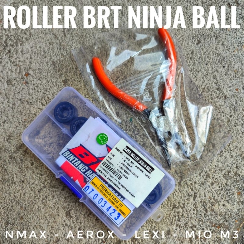 Jual ROLLER BRT NINJA BALL NMAX AEROX LEXI MIO 125 GEAR 125 FAZZIO FINO ...