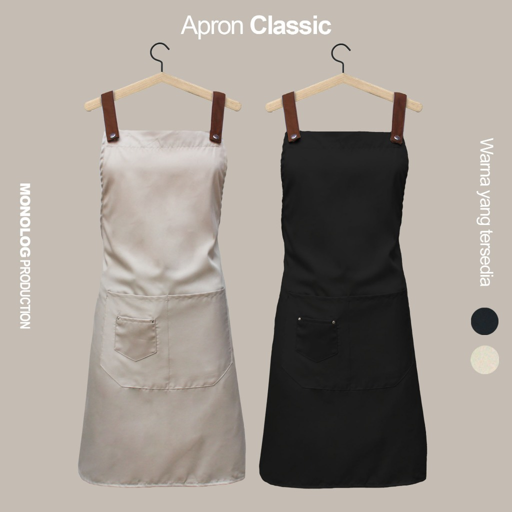 Jual Monolog Apron Kitchen Waiter Celemek Barista Cafe Dan Restoran ...
