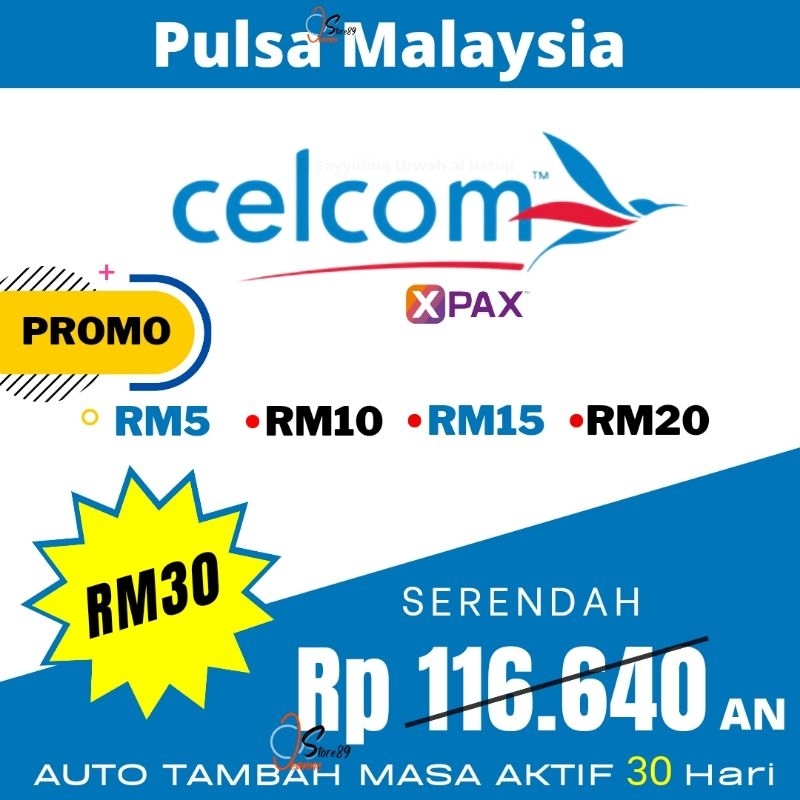 Jual PULSA MALAYSIA Celcom [ MURAH ] RM5 - RM10 - RM15 - RM20 - RM30 ...