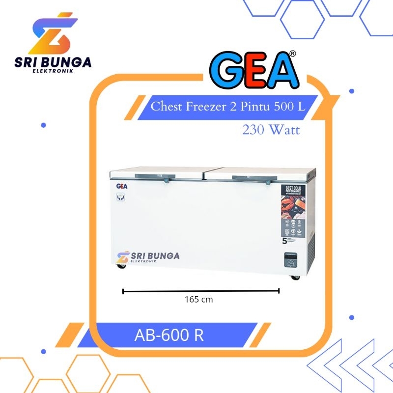 Jual Chest Freezer GEA AB-600R Freezer Box 500 Liter 2 Pintu | Shopee ...