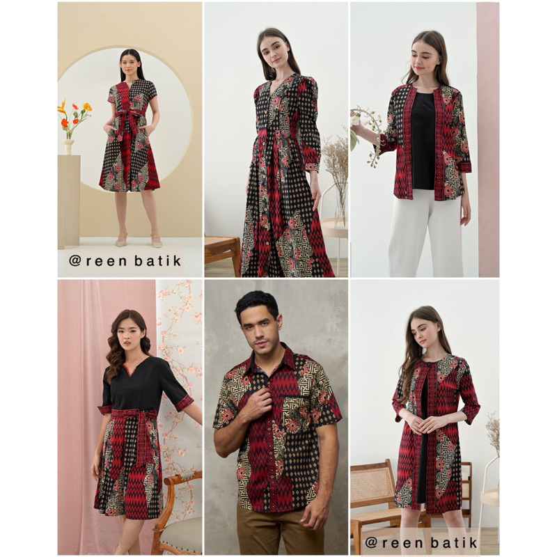 Jual Batik Couple Set ASB Edisi imlek Natal 113 ASB / 258 ASB / 303 ASB ...