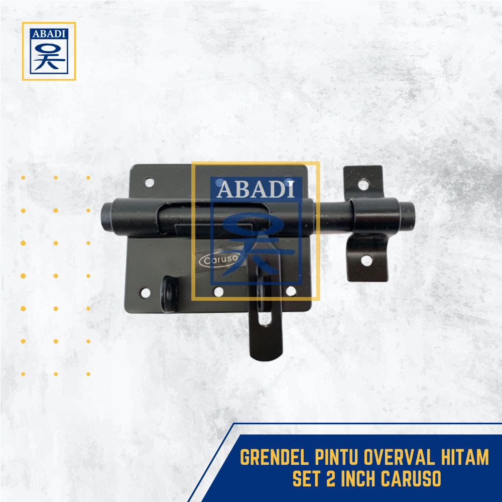 Jual GRENDEL PINTU OVERVAL HITAM SET 2 INCH CARUSO | Shopee Indonesia