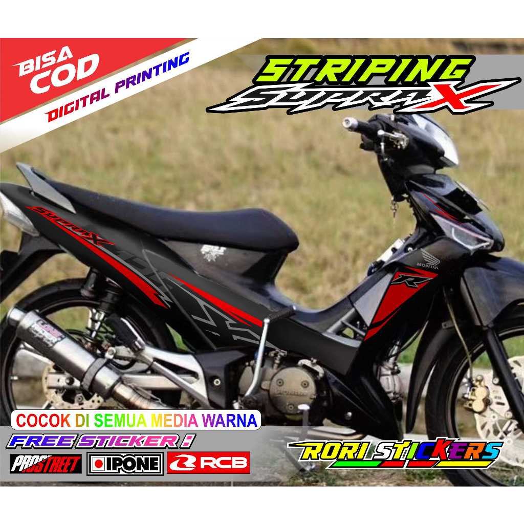 Jual STRIPING VARIASI MOTOR HONDA SUPRA X / STICKER LIST MOTOR HONDA ...