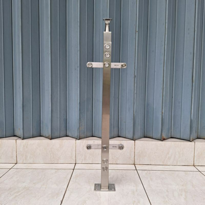 Jual Tiang railing tangga stainless minimalis kaca ss 201 304 Railing ...