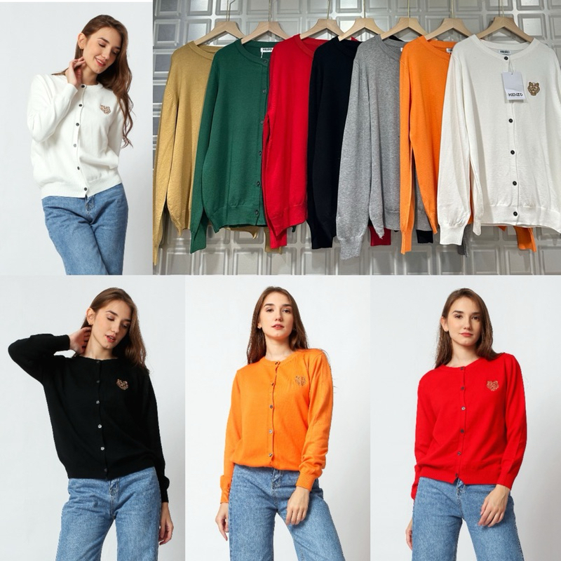 Jual Cardigan Rajut Logo Bordir KZ | Shopee Indonesia
