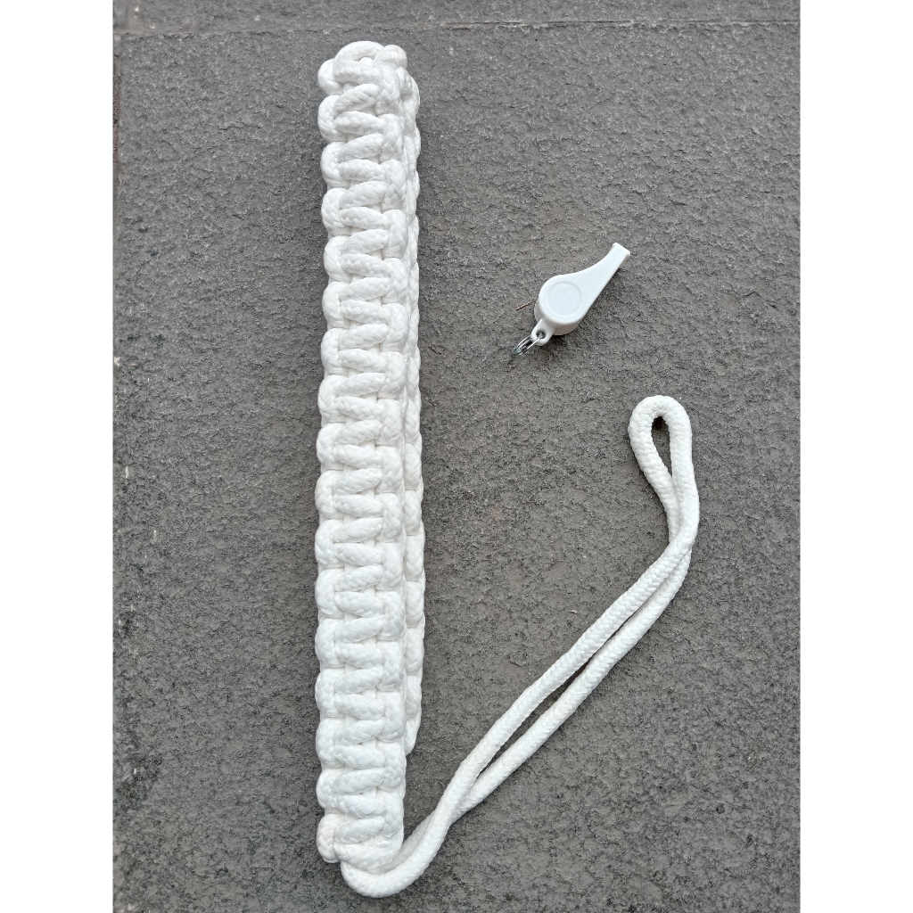 Jual Tali Kur Polri Hitam + Peluit Hitam- Kepang Besar / Tali Kur Polri ...