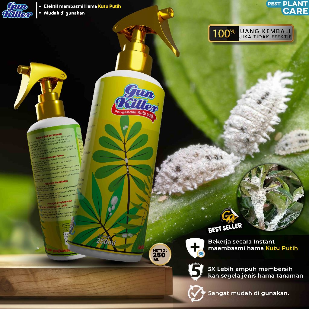 Jual GUN Killer Pengendali Kutu Putih ampuh 250ml membasmi hama kutu ...