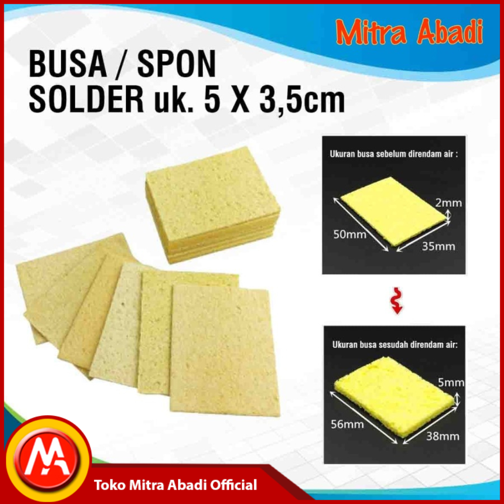 Jual Spons Busa Pembersih Mata Solder/Tip Cleaner Sponge Ukuran 5 x 3,5 ...