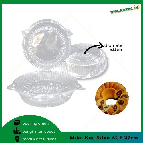 Jual MIKA BOLU BULAT BESAR 22CM BENING MIKA CAKE CHIFON SATUAN KOTAK KUE | Shopee Indonesia