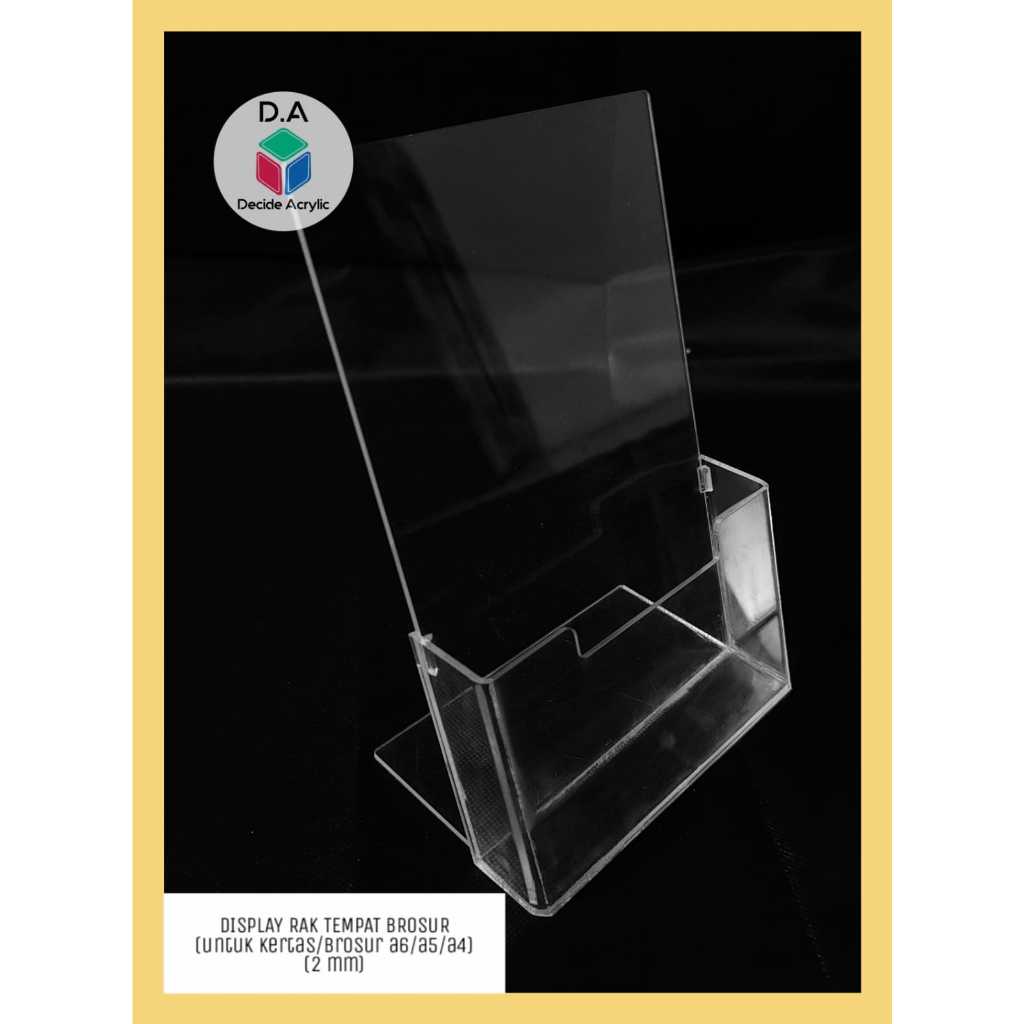 Jual Decide Acrylic Akrilik Display Rak Tempat Brosur Kertas Folder ...