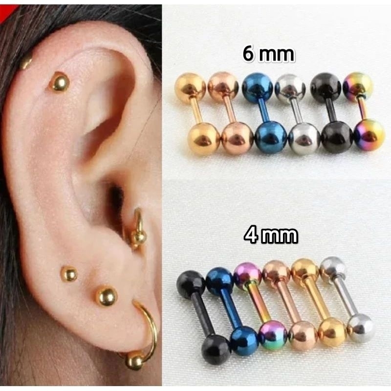 Jual 1 pcs/ 1 buah Anting 100% Titanium Kualitas Tinggi Pircing/ Tindik ...