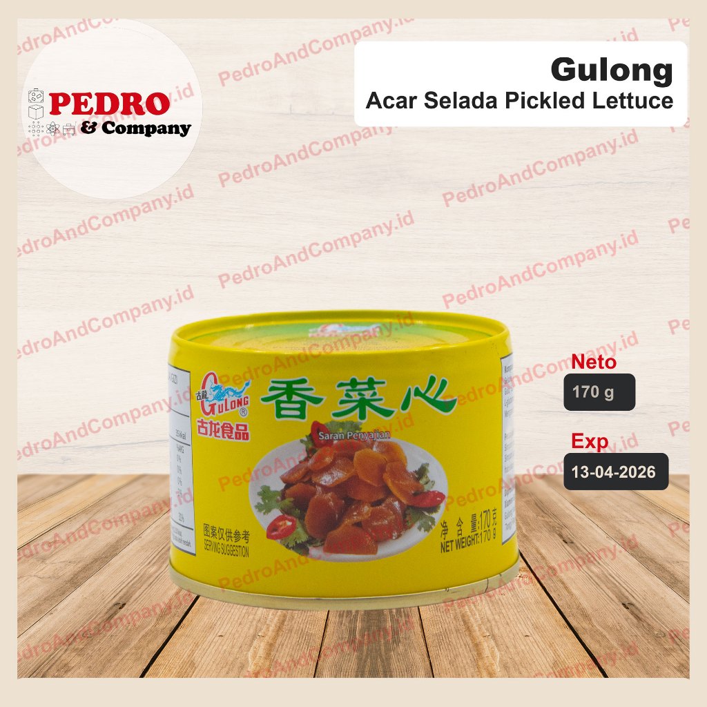 Jual Gulong acar selada pickled lettuce 175 gram sayuran kaleng ...