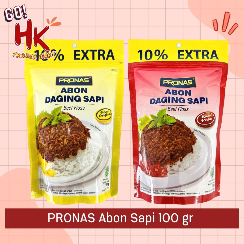 Jual Pronas Abon Sapi Original & Pedas 100gr | beef floss premium halal ...