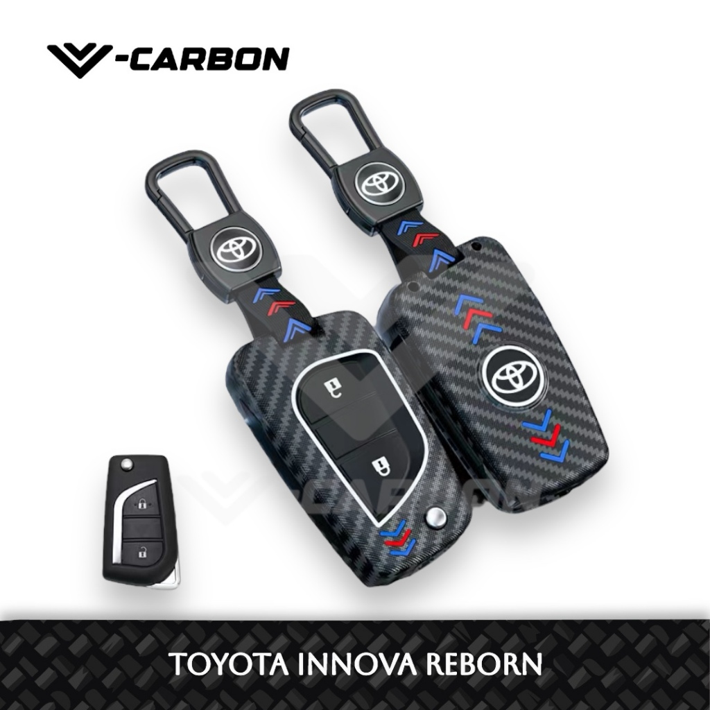 Jual V-Carbon ABS Key Cover Casing Kunci Toyota Innova Reborn ...