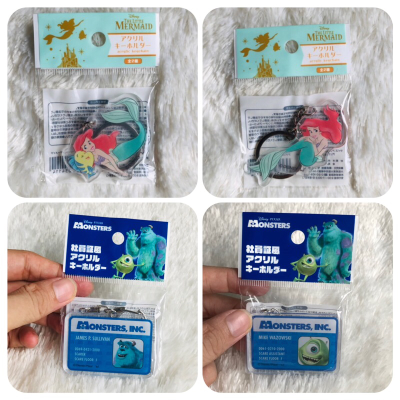 Jual key chain the little mermaid ariel monster inc original import ...