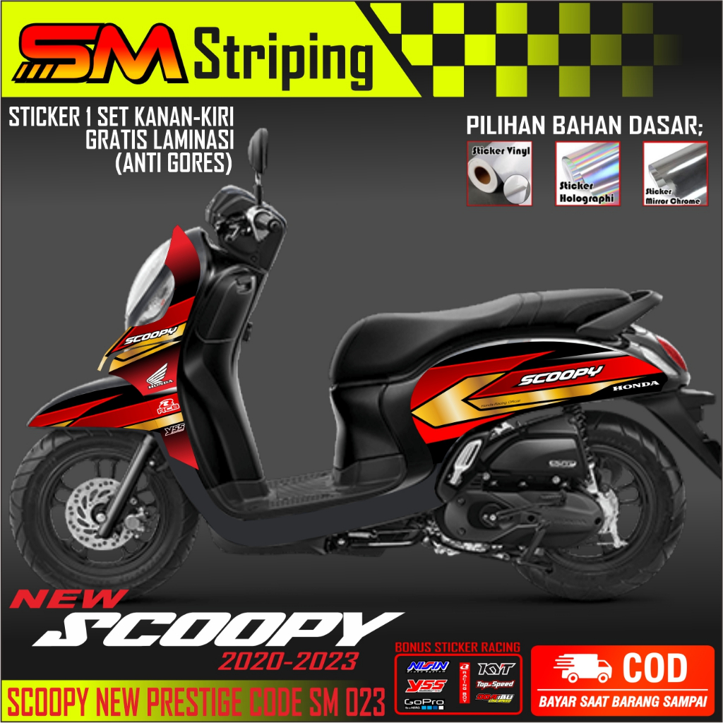 Jual STIKER SCOOPY NEW PRISTAGE FULL BODY COD Stiker Scoopy 2020 - 2023 ...