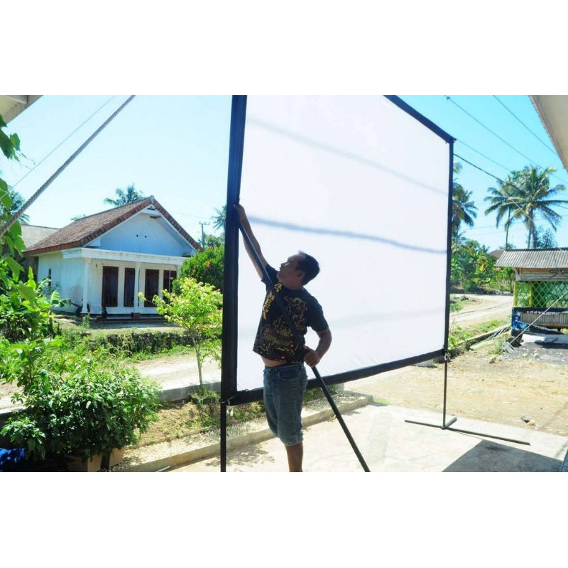 Jual paket frame rangka layar proyektor tanpa sambung ukuran 2.25×3 ...