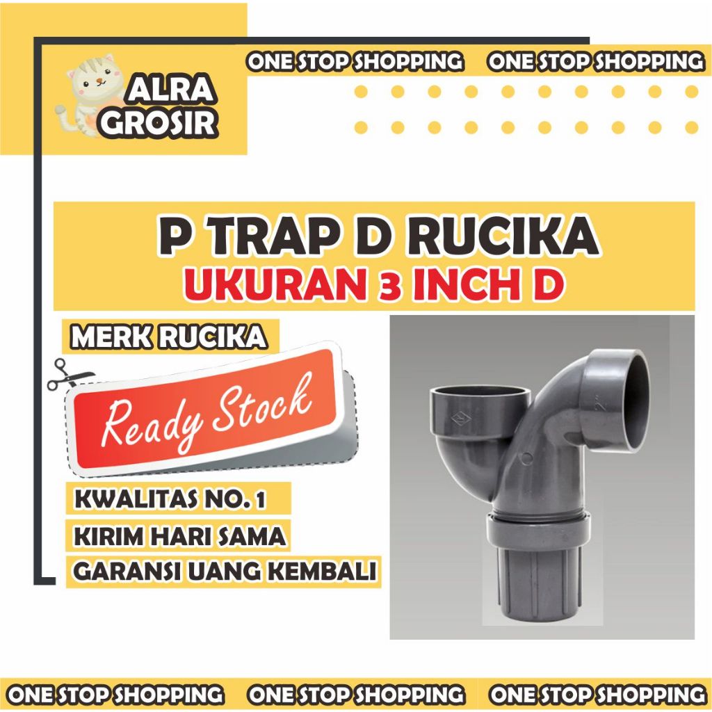 Jual P Trap 3" Rucika D / PVC V Trap 3" / P Trap PVC 3" Rucika D ...