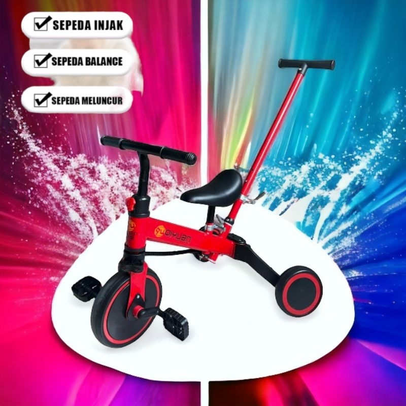 Jual One-M97 Mainan Sepeda Roda 3 anak 2in1 mainan sepeda keseimbangan ...