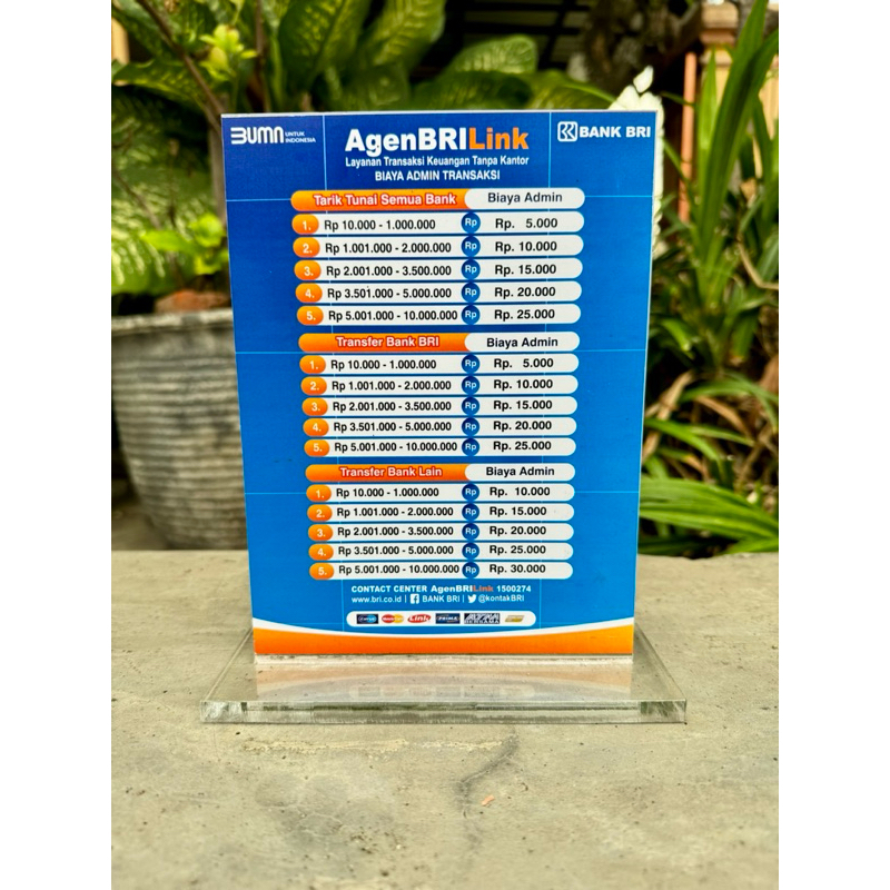 Jual BIAYA TARIF ADMIN AGEN BRILINK BISA REQUEST AKRILIK UKURAN 15x20 ...
