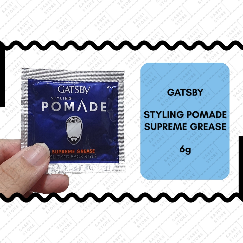 Jual Gatsby Pomade Supreme Grease 6g Sachet Gel Rambut Wax Pomade ...