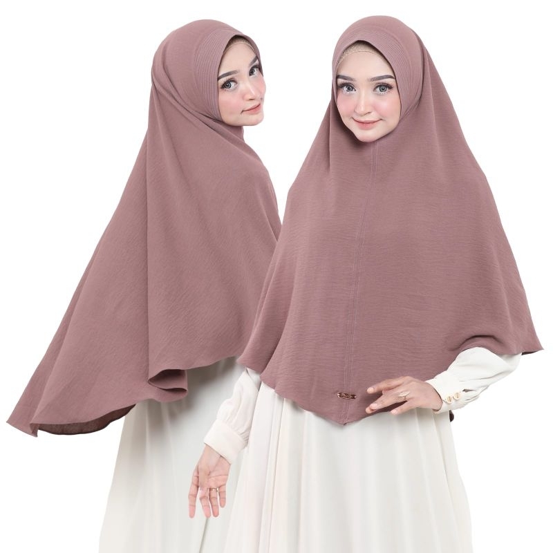 Jual HIJAB BERGO INSTAN JUMBO CRINKLE AIRFLOW PREMIUM XL JUMBO & L STANDAR | Shopee Indonesia