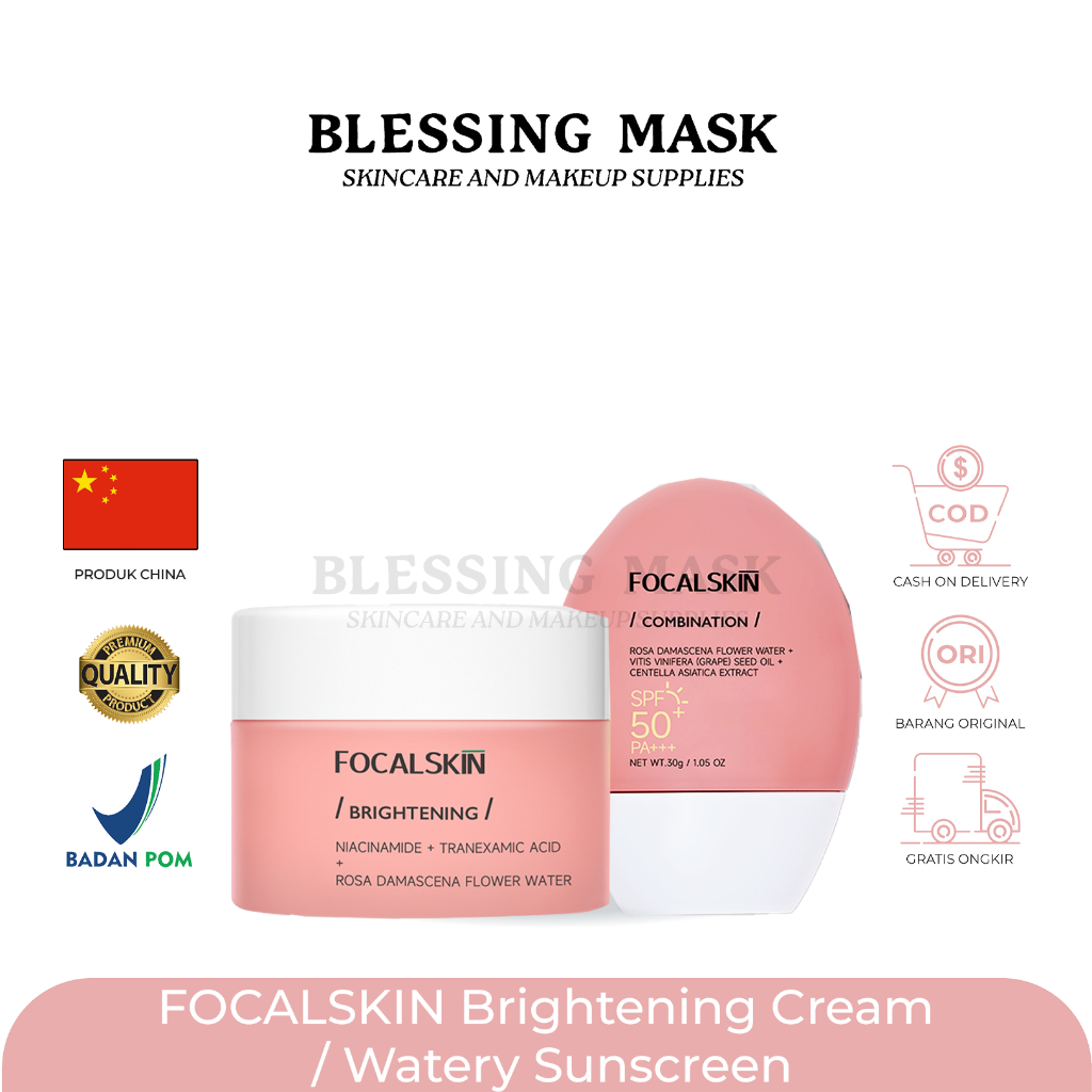 Jual Focalskin Brightening Cream | Brightening Watery Sunscreen SPF 50 ...