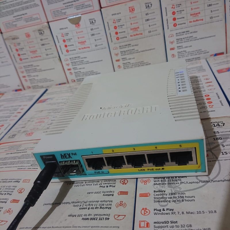 Jual MIKROTIK ROUTER BOARD RB960PGS hEX Poe 5-Port (Gigabite) BB 0,0% ...