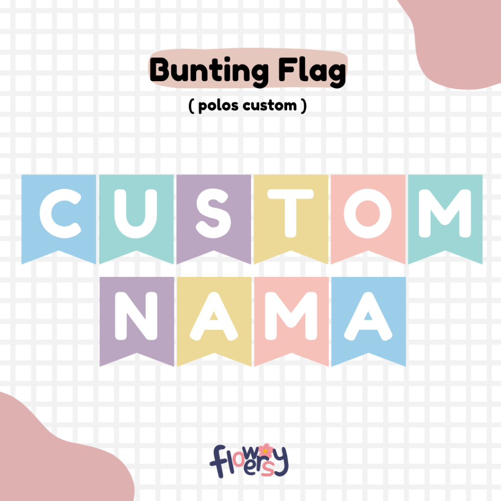 Jual custom bunting flag tema bebas/ custom bunting flag | Shopee Indonesia