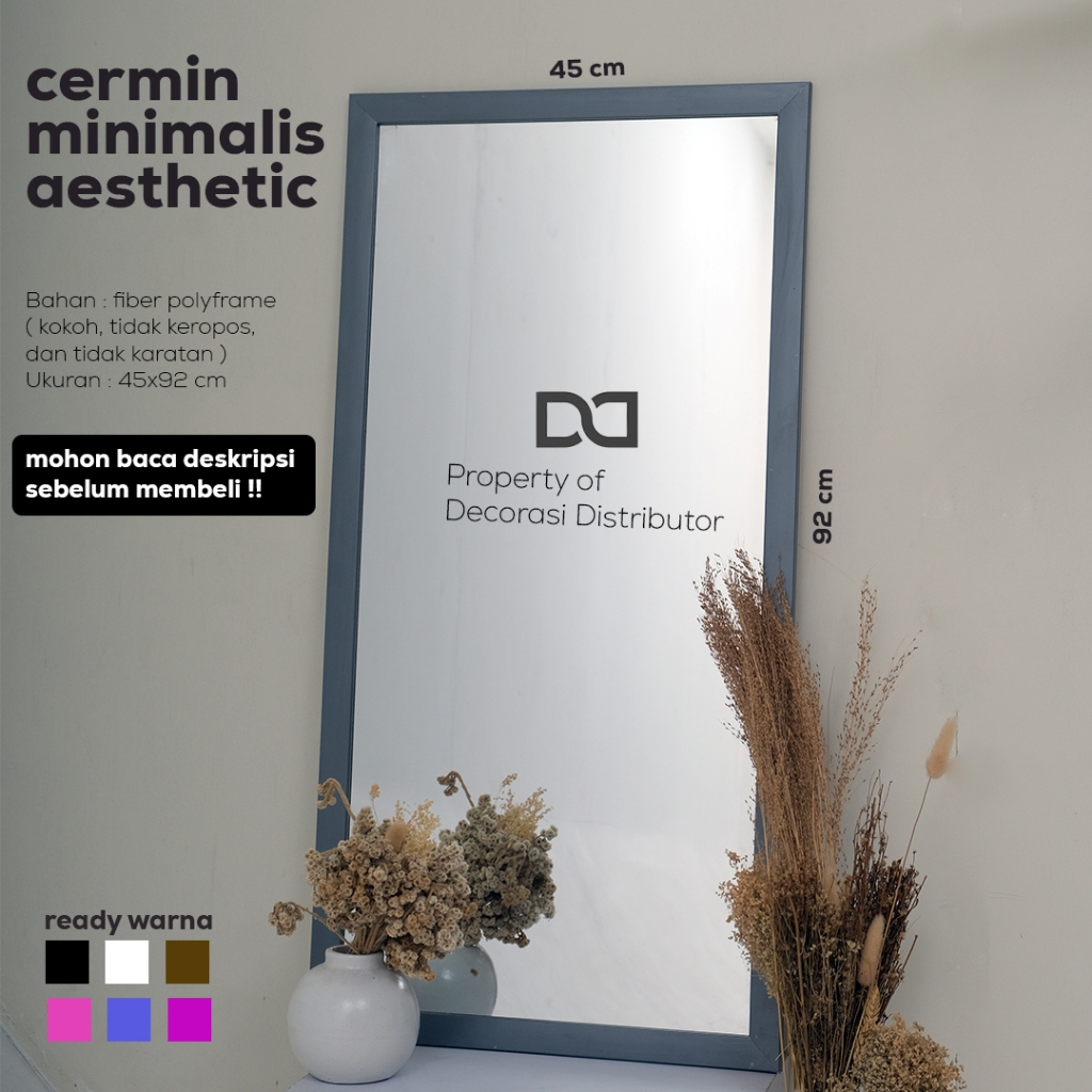 Jual Cermin dinding aesthetic full body Cermin dinding gantung ...