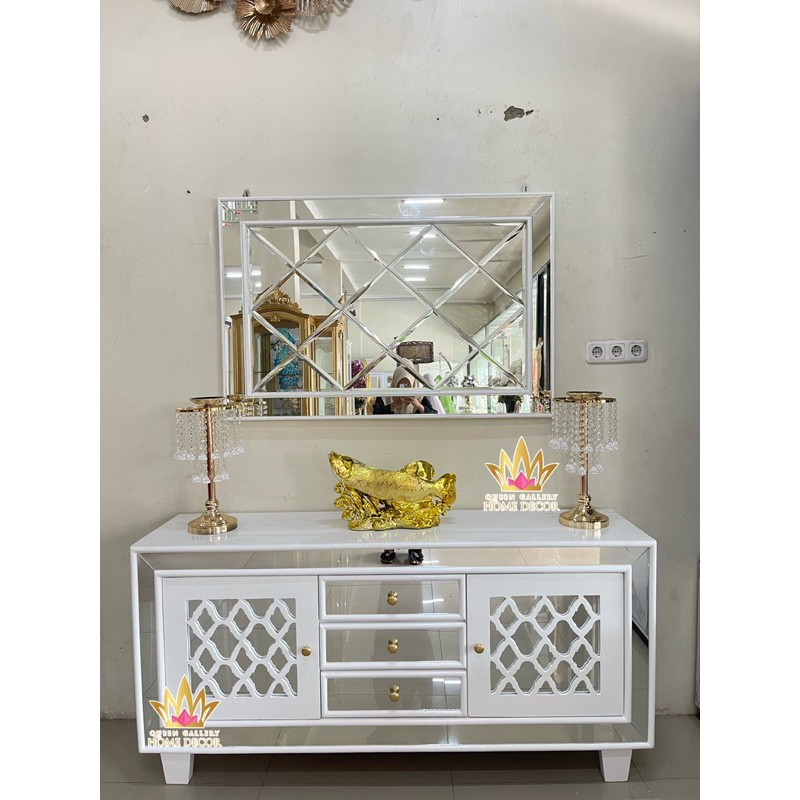 Jual buffet lis kaca+kaca bavel full kaca | Shopee Indonesia