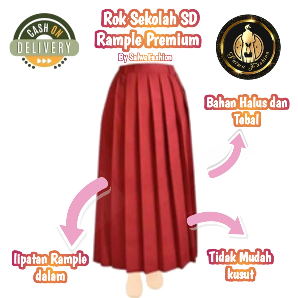 Jual ROK SD ROK REMPEL ROK SEKOLAH DASAR SERAGAM SEKOLAH ROK REMPEL SD ...
