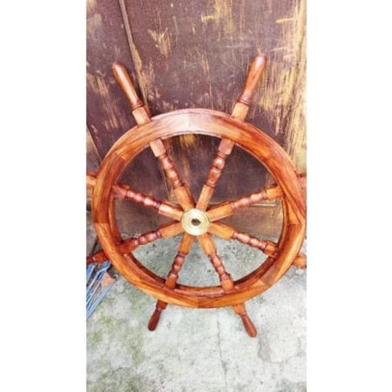 Jual SETIR KAPAL KEMUDI PERAHU 38 Inch (Kayu Jati) | Shopee Indonesia