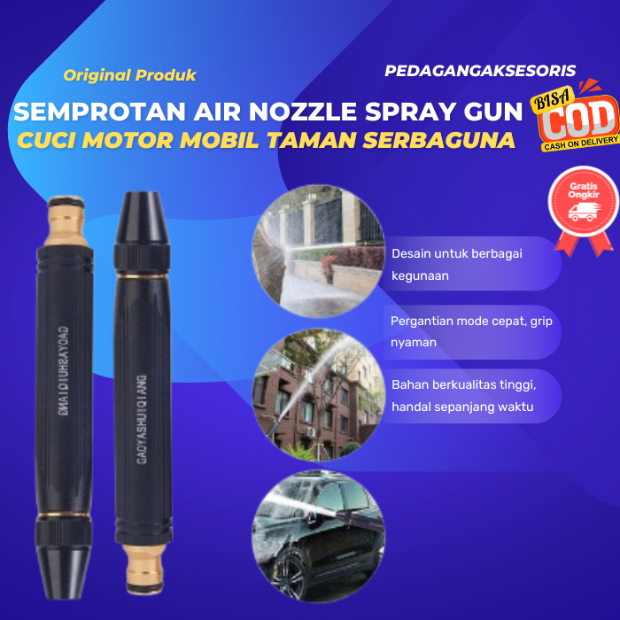 Jual Kepala Semprotan Air Spray Water Stream Hose Nozzle Selang Semprot ...
