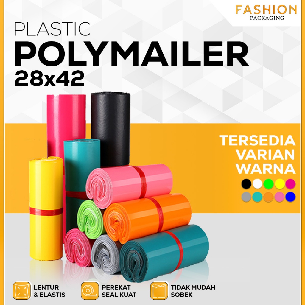 Jual FASHION PACKAGING PLASTIK POLYMAILER 28x42 Kantong Tebal Premium ...