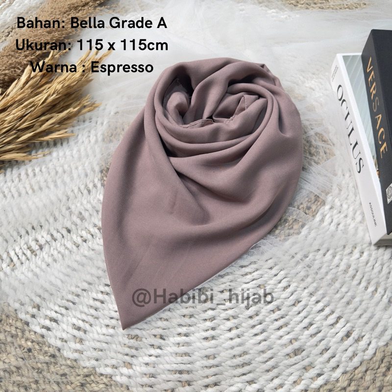 Jual Bella Square Polycotton 115 X 115 Jahit Tepi Kecil Premium 78 Warna Hijab Segi Empat ...