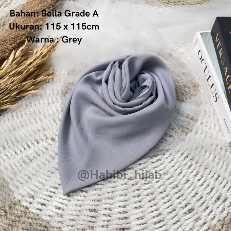 Jual Bella Square Polycotton 115 X 115 Jahit Tepi Kecil Premium 78 Warna Hijab Segi Empat ...