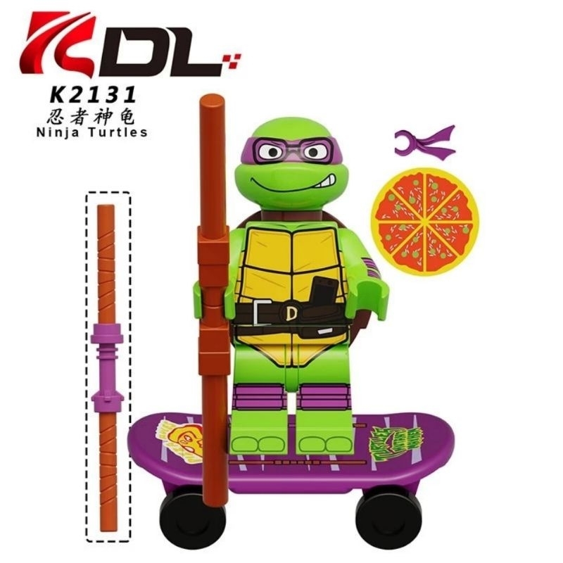 Jual Mini Action Figure Donatello Teenage Mutant Ninja Turtles Brick ...