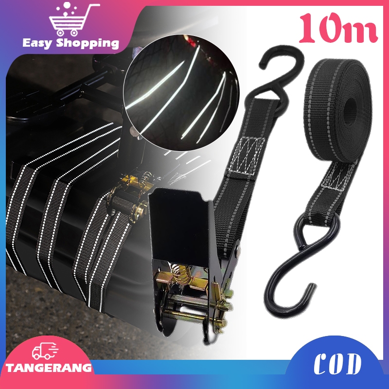 Jual 10m Rachet Tie Down Reflektif Lashing Tali Pengikat Cargo Lashing ...