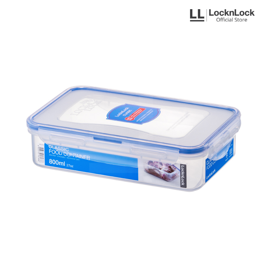Jual LocknLock Classic Kotak Makan Rectangular Short 800ml - HPL816 | Shopee Indonesia
