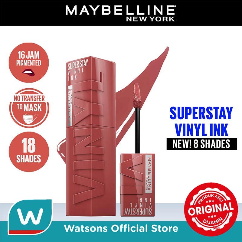 Jual Maybelline Superstay Vinyl Ink Tint Lip 115 Peppy | Shopee Indonesia