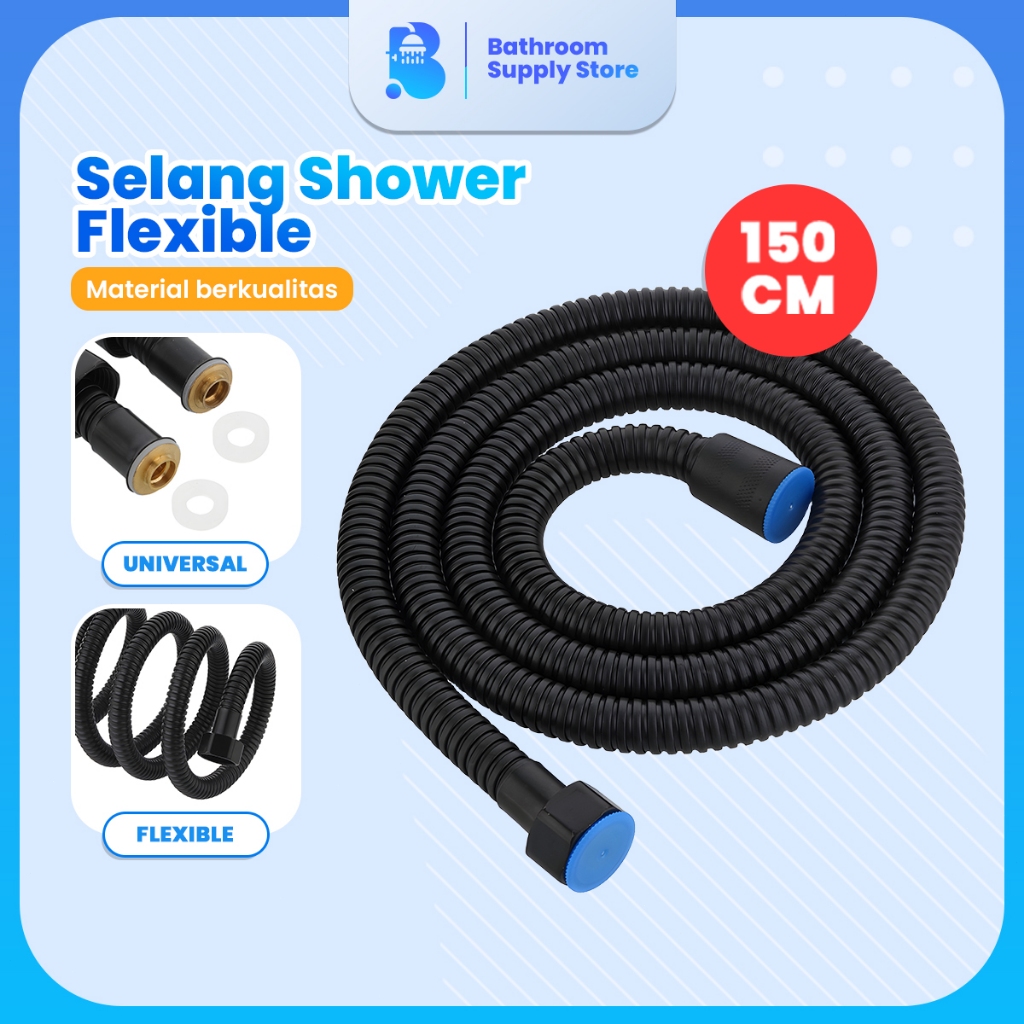 Jual Selang Shower Stainless Fleksibel Hitam | Shopee Indonesia
