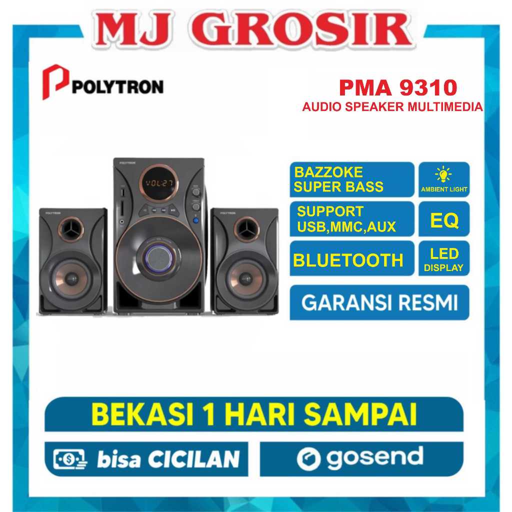 Jual POLYTRON SPEAKER AUDIO PMA 9310 SUPER BASS USB BLUETOOTH | Shopee ...
